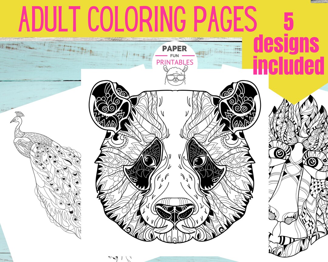 Printable Adult Coloring Pages| Animal Coloring Pages for Adults ...