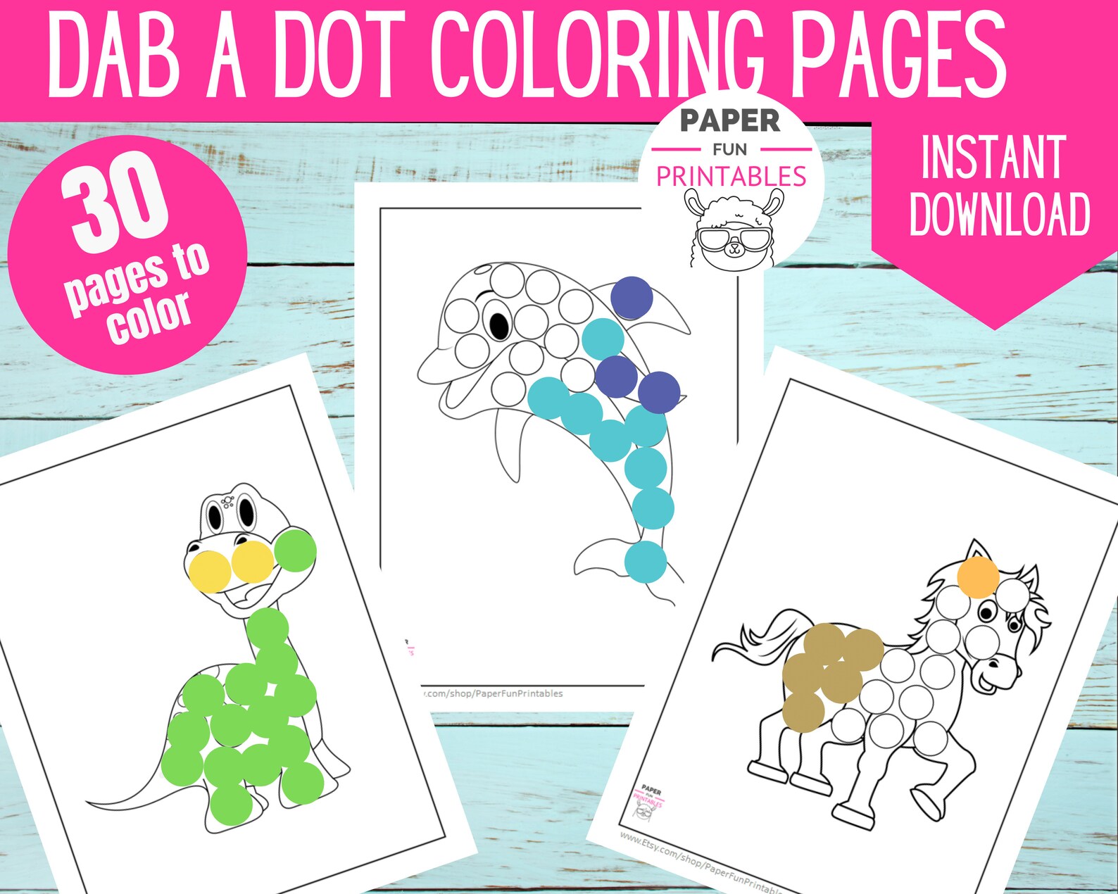 Dot Marker Coloring Page | Animal Dab a Dot, Dot Marker Printable, Do a ...