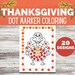 Thanksgiving Dot Marker Coloring Pages - Thanksgiving Dab a Dot | Do a ...