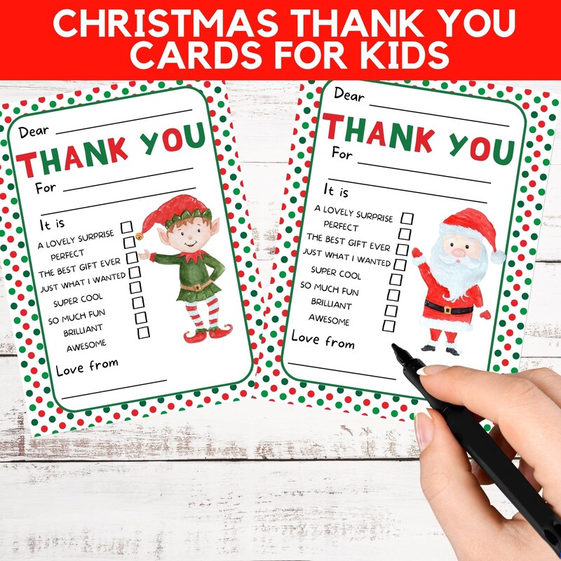Kids Thank You Cards - Etsy