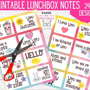 PRINTABLE Lunch Box Cards | Back to School Lunch Notes for Kids ...