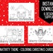 PRINTABLE Colouring Christmas Cards DIGITAL DOWNLOAD Christmas ...