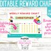 Editable Reward Chart Customized Chore Chart Personalized Behaviour ...