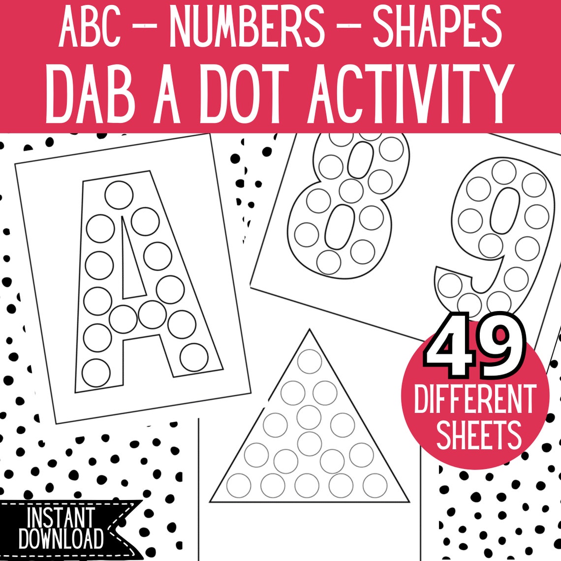 Printable Dot Marker Activity 49 Pages A-Z Do A Dot Dot | Etsy