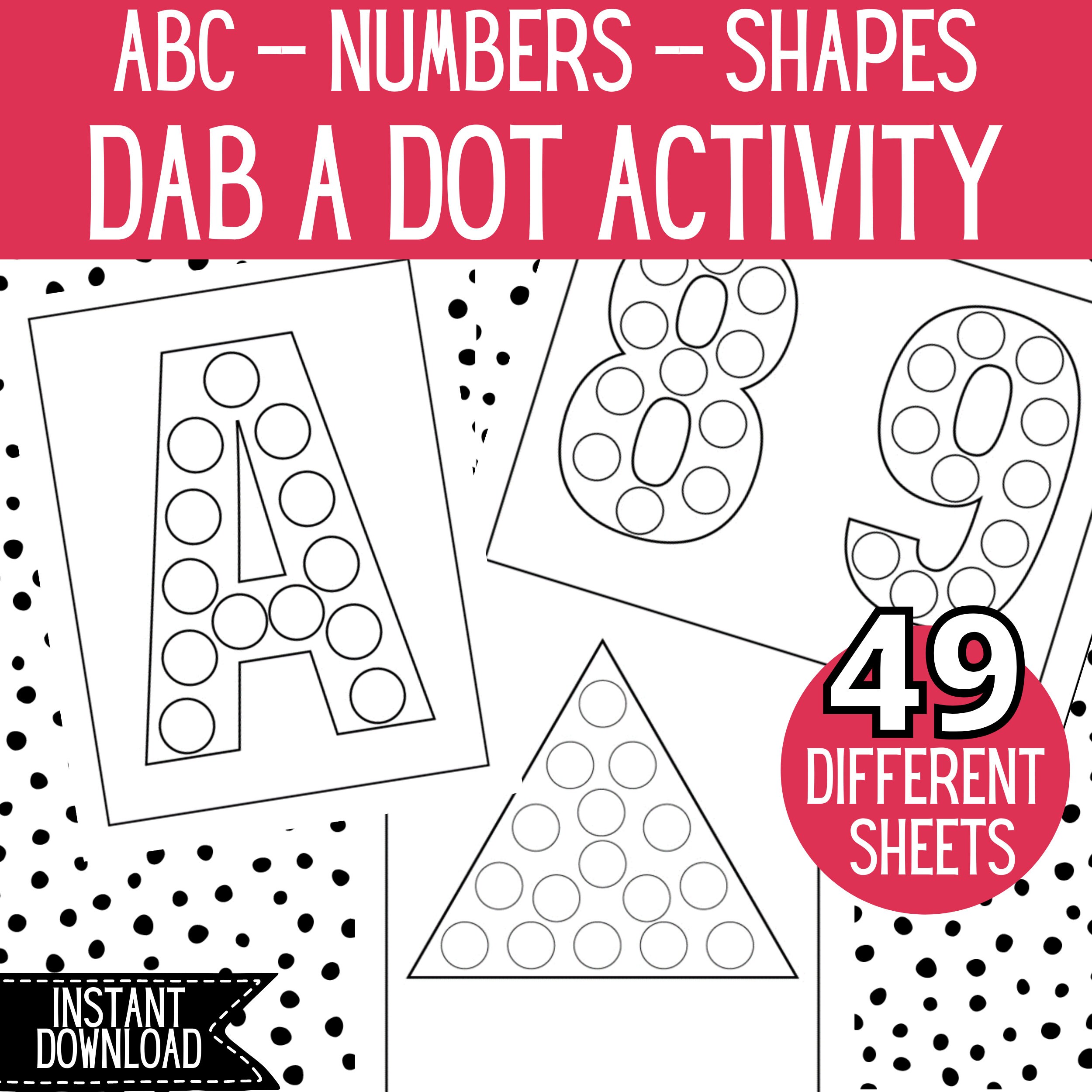 Printable Dot Marker Activity 49 Pages | A-Z Do A Dot Dot Marker ...
