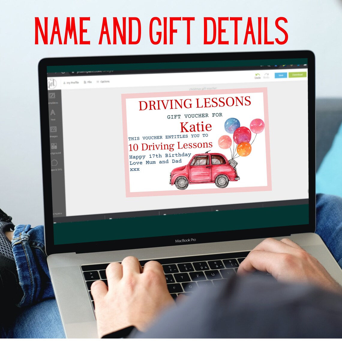 Driving Lessons Voucher Template : Driving Lesson Gift Editable Voucher ...