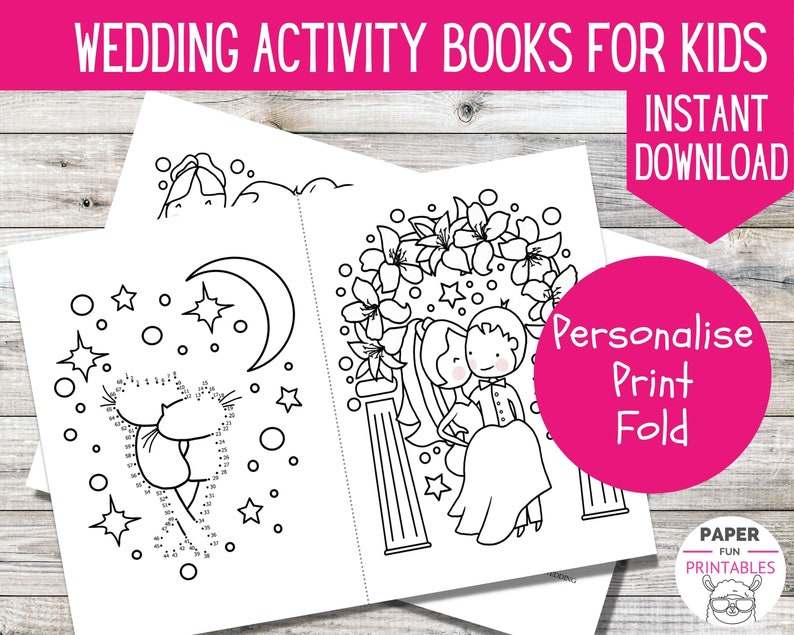Wedding Activity Book for Kids INSTANT DOWNLOAD | Etsy