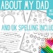 Father's Day Gift: All About My Dad, Father's Day Printable. Fill in ...