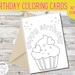 BIRTHDAY Coloring Card | Color Your Own DIY Happy Birthday Card ...