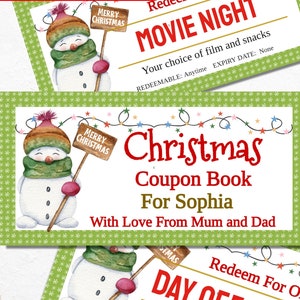 Christmas Coupon Book for Kids : Kids Christmas Coupons. Editable ...