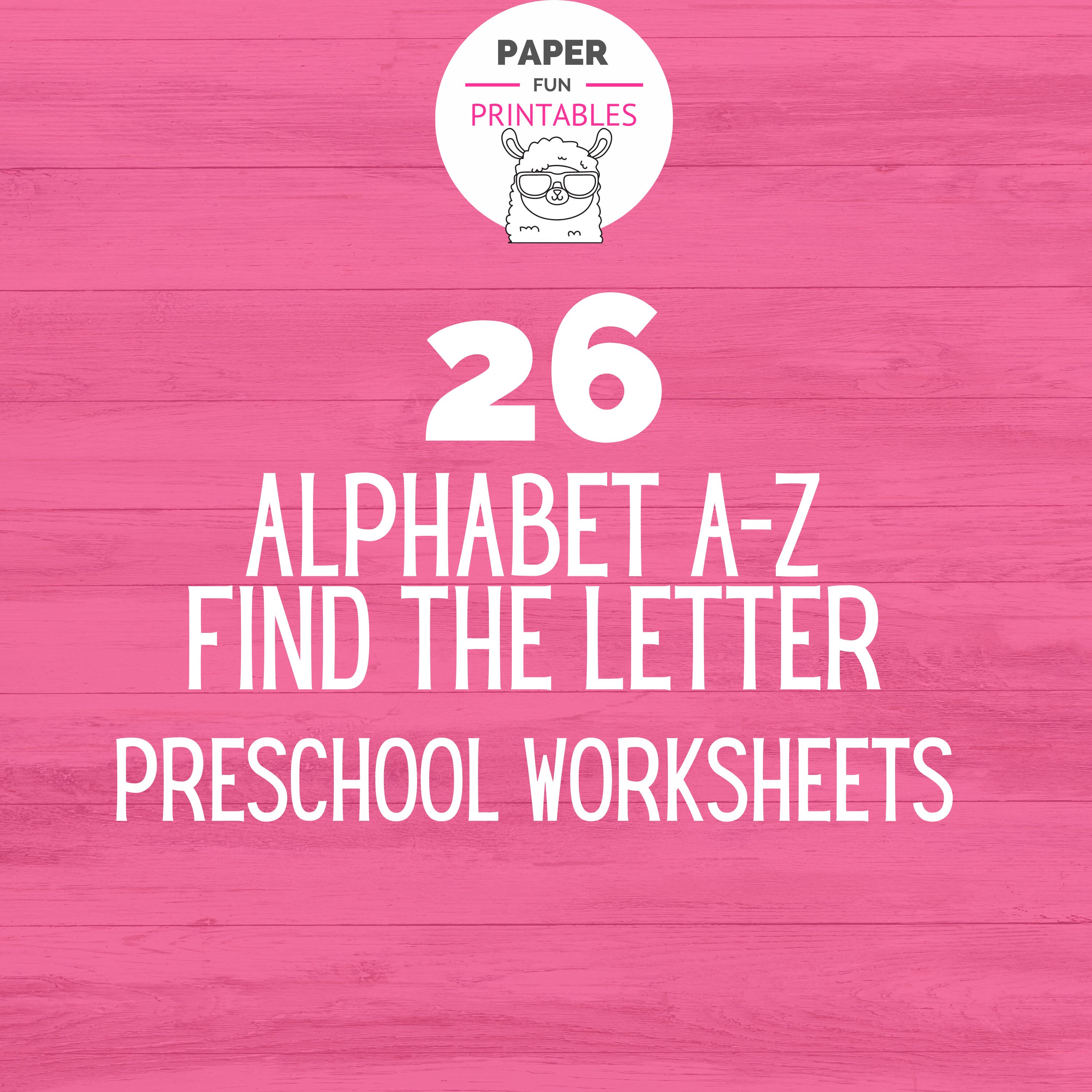 Preschool Worksheet Find the Letter ABC Worksheets Learn Upper Case and ...