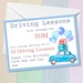 Driving Lesson Gift Voucher Template. Driving Lessons Gift Card ...