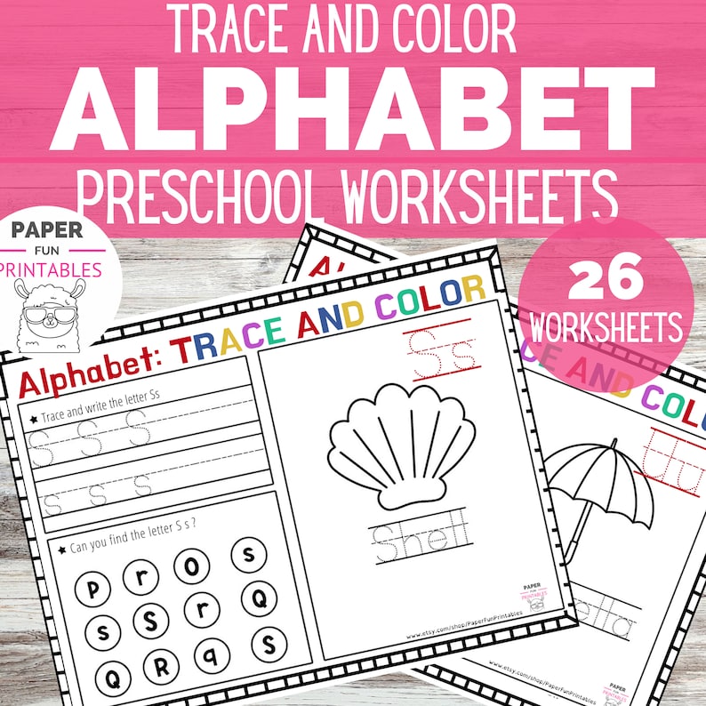 Preschool Worksheet Toddler Worksheet ABC Preschool Curriculum Trace ...