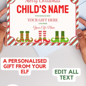 Elf Voucher Template for Kids - Printable Elf IOU Gift Card - Last ...