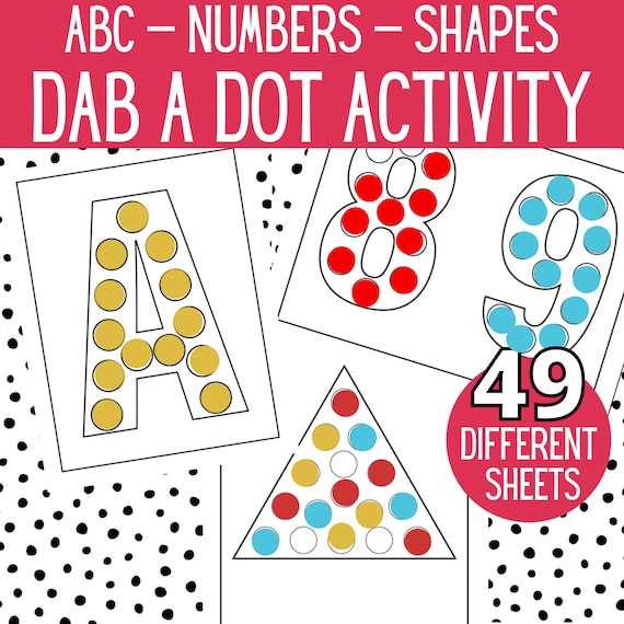 Printable Dot Marker Activity 49 Pages A-Z Do A Dot Dot | Etsy