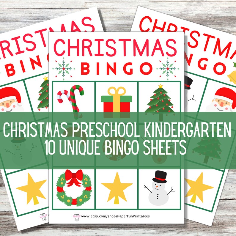 Christmas Bingo | Preschool Kindergarten Christmas Games DIGITAL ...