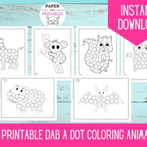 Dot Marker Coloring Page | Animal Dab a Dot, Dot Marker Printable, Do a ...
