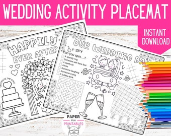 Kids Wedding Activity Page, Kids Wedding Table, Kids Wedding Coloring ...