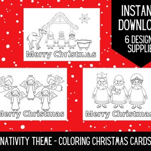 PRINTABLE Colouring Christmas Cards - DIGITAL DOWNLOAD | Christmas ...