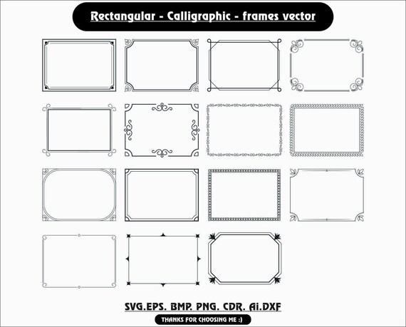 Frame Design SVG Vector Instant Download | Etsy