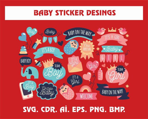 Baby Sticker Vector File Instant Download | Etsy