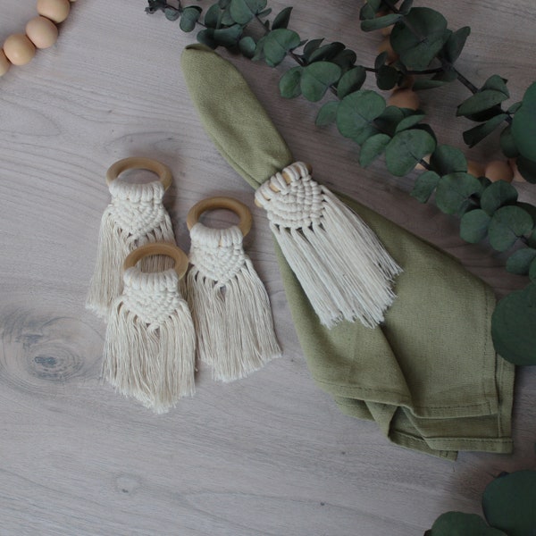 Macrame Napkin Rings - Etsy