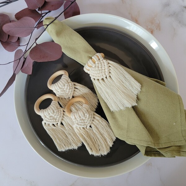 Macrame Napkin Rings - Etsy