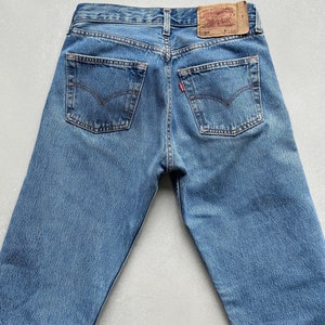 W29 Vintage Levi's 501 Blue Denim 90s Jeans - Made in Spain - Etsy