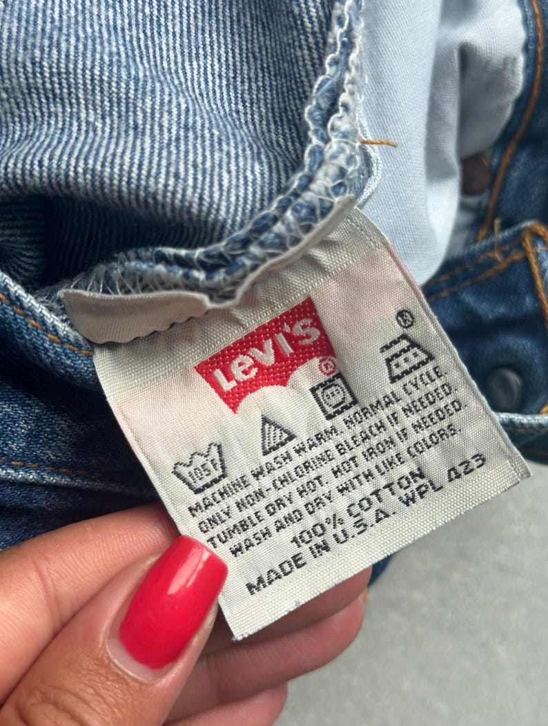 Vintage Levi's 501 Made in USA 90s Jeans High Waist Classic Blue Wash ...