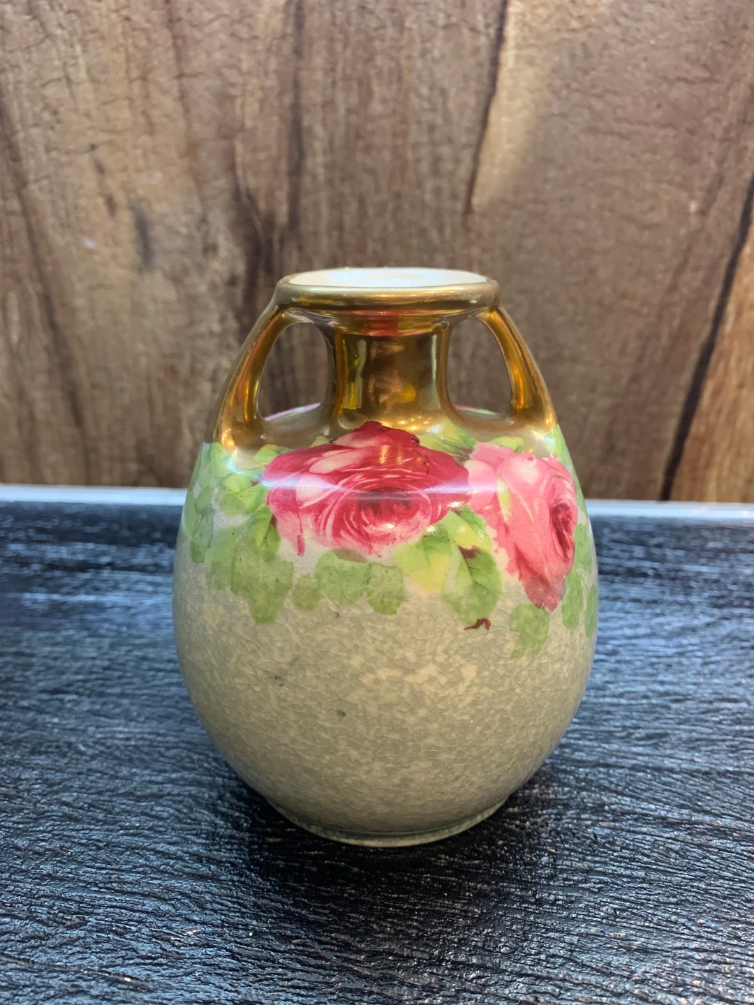 Antique 11cm Austrian Amphora Pottery Porcelain Vase. Numbered and and ...