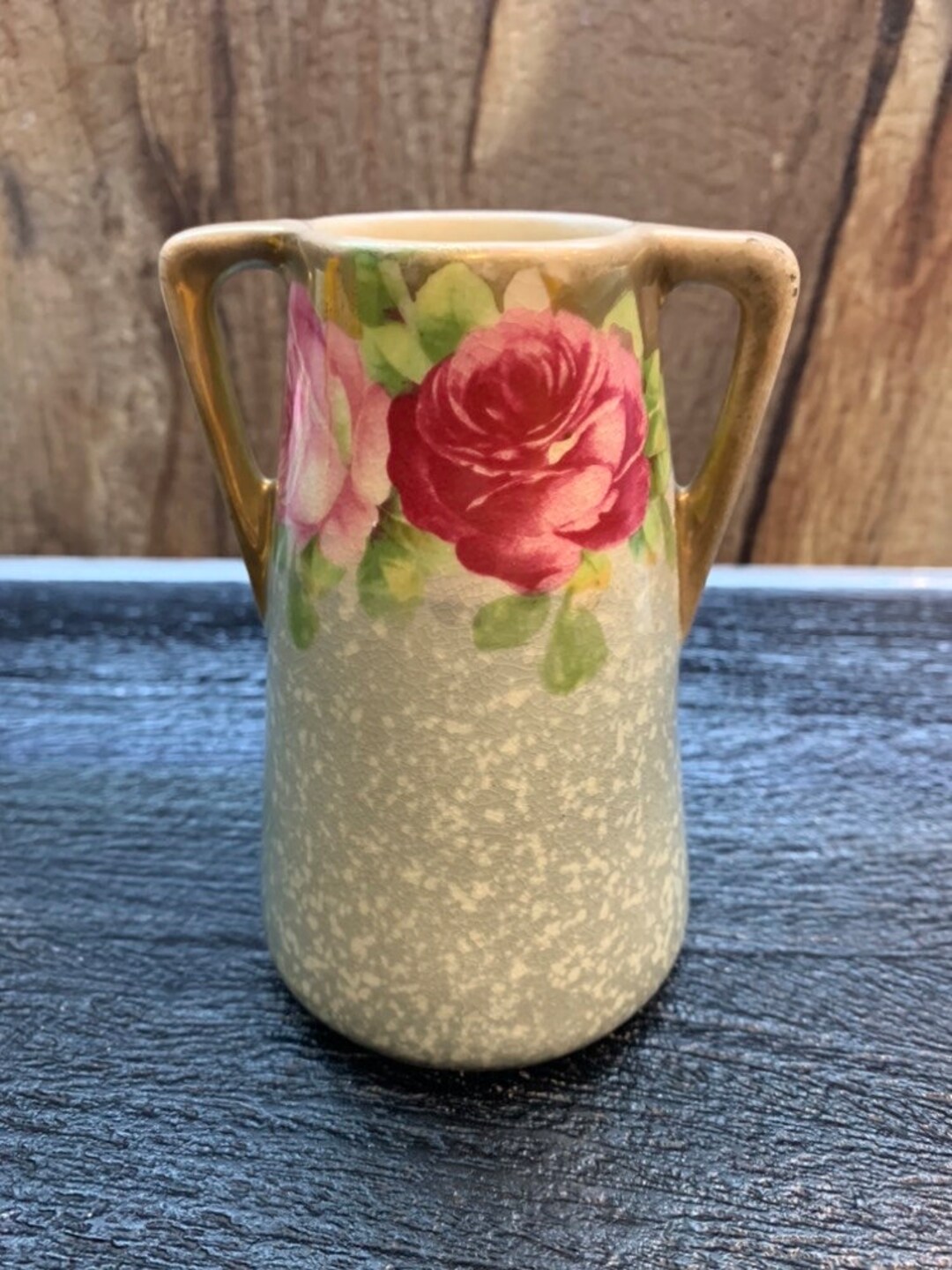 Antique 12cm Austrian Amphora Pottery Porcelain Vase. Numbered and and ...