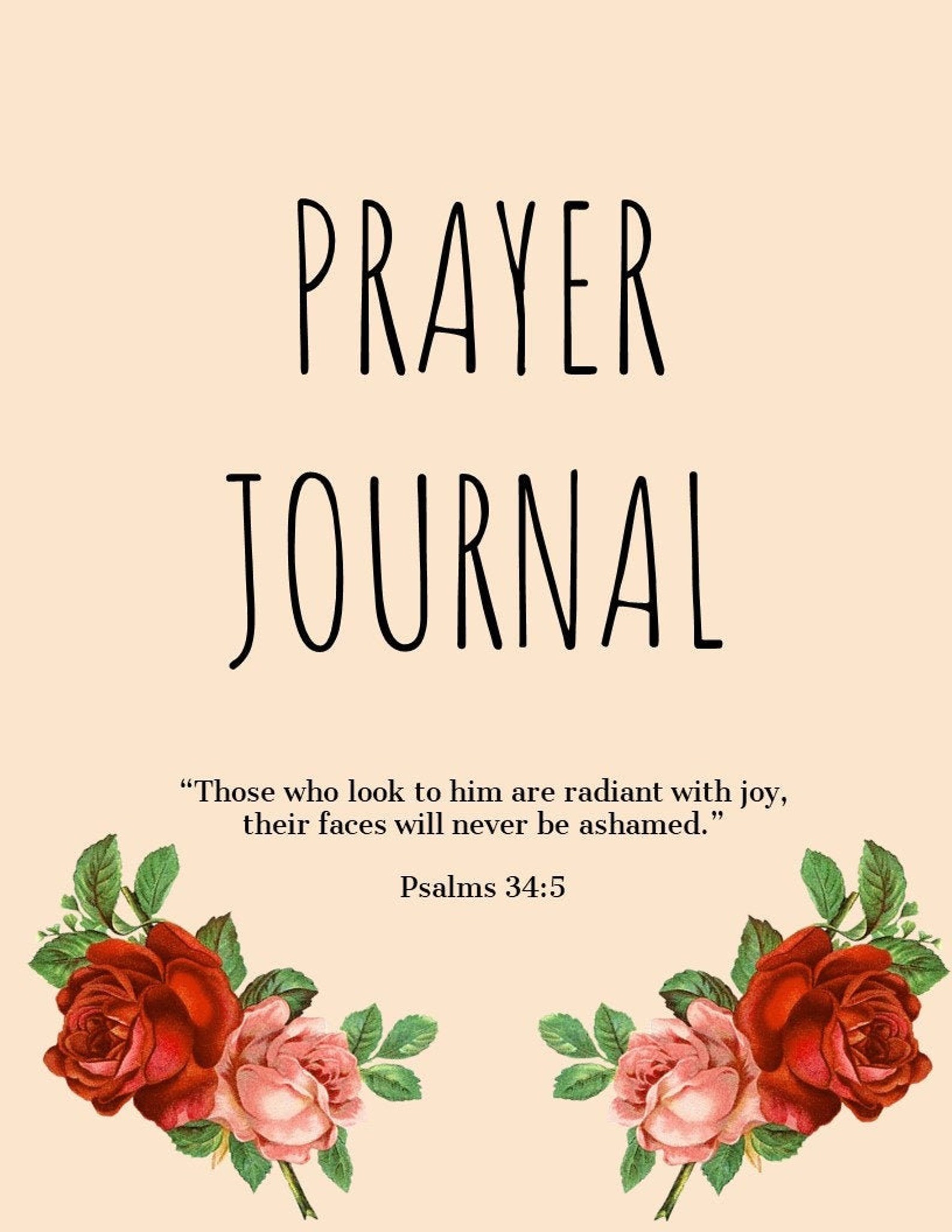 Prayer Journal Printable Daily Quiet Time With God Prayer Etsy
