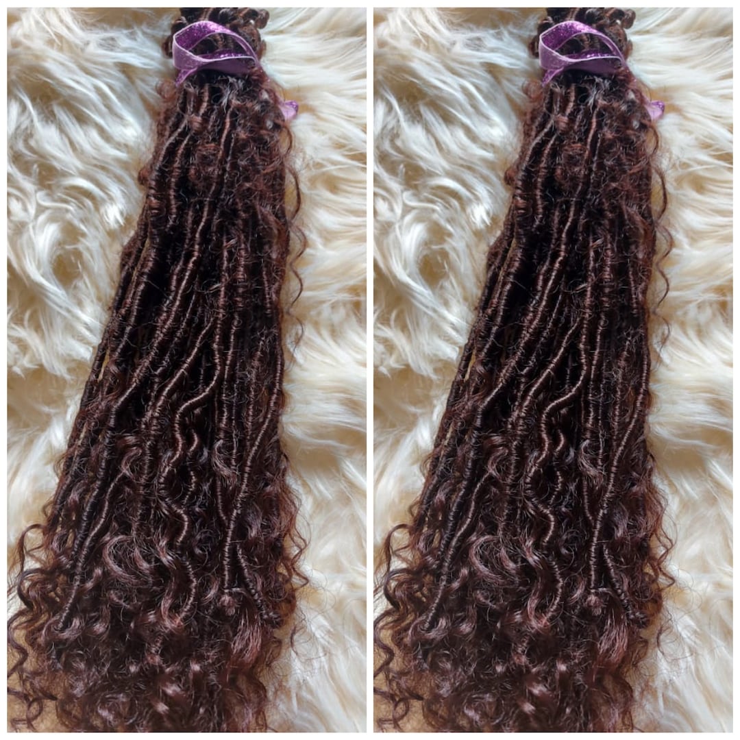 Boho Goddess Faux Locs Extension. Gypsy Goddess Faux Crochet Curly Locs ...