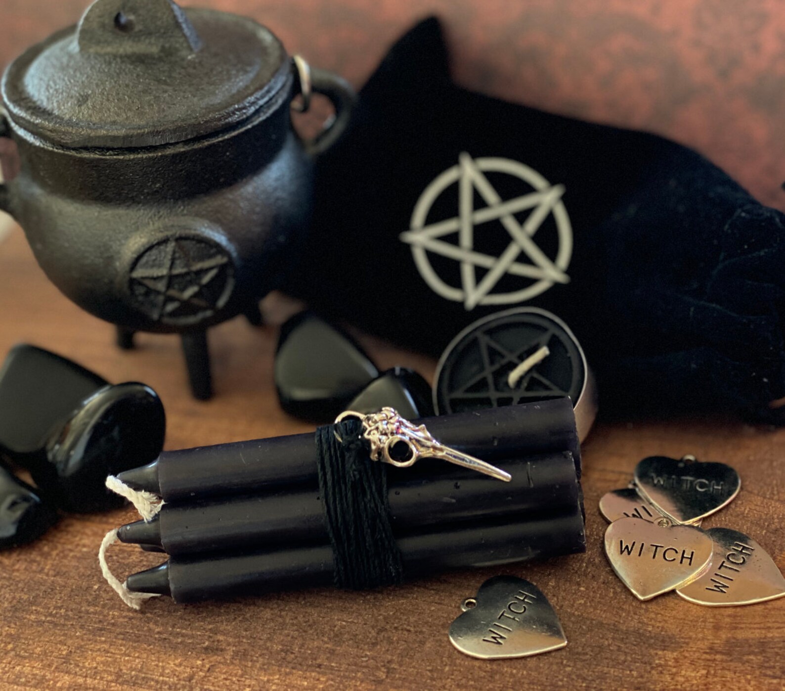 5 Black Chime Candles | Etsy