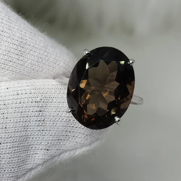 Smokey Topaz Ring - Etsy