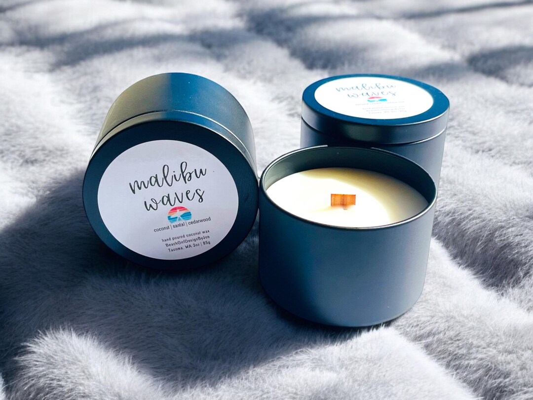 Sample Sized Malibu Waves Scented Coconut Wax Long Lasting Woodwick ...