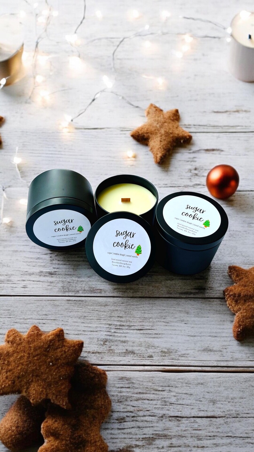 Sample Sized Sugar Cookie Scented Coconut Wax Long Lasting Woodwick ...