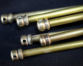 2 Vintage 16 to 26 Extendable French Paris Brass Cafe Rods 4 New Fixing ...