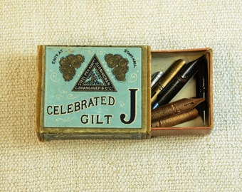 Antique Pen Nib Box - Etsy
