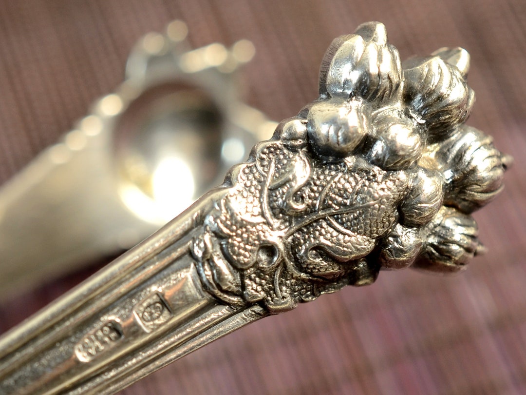 Antique Paris Silver Plated Claw Tongs, Cailar & Bayard Hallmark ...