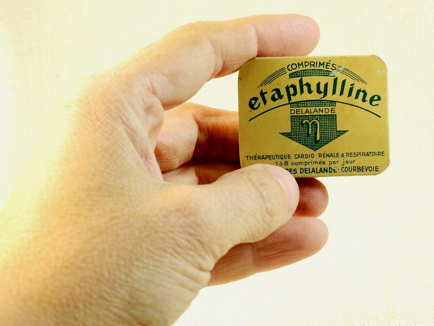 Vintage French 1950's Tin Box Comprimés Etaphylline - Etsy