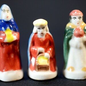 12 Vintage Miniature 1 Christmas Nativity Fèves Tiny Hand Painted ...