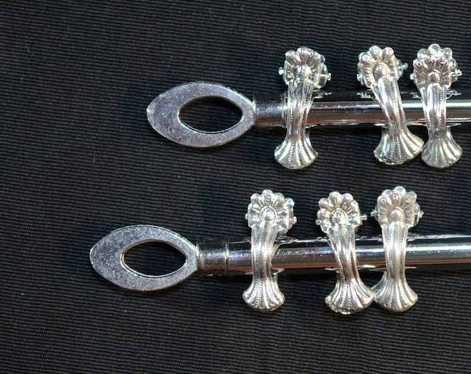 Vintage Brass Cafe Curtain Rods Set of 4 Rods 14” to 19” Extendable ...