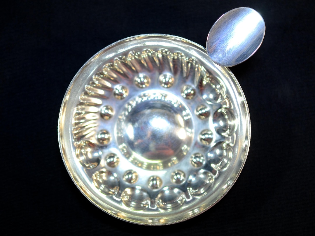 Vintage French Silver Plated Tastevin, Tasting Cup, Plain Tasse à Vin ...