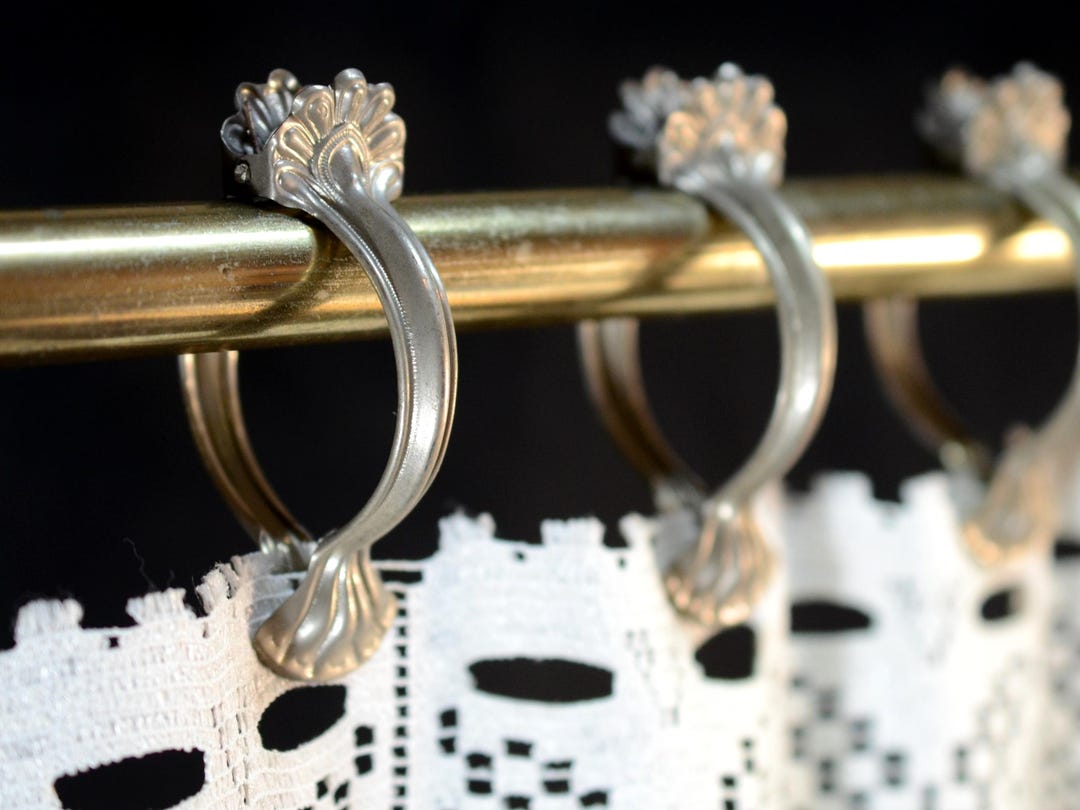 16 Large Vintage German Tin Cafe Curtain Ring Clips, 4.0cm (1 1/2 ...