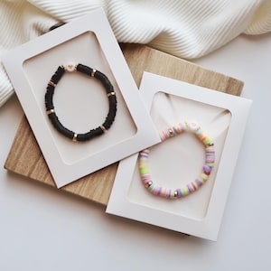 Pastel Love Friendship Heishi Bead Bracelet, Women and Child Bracelet ...