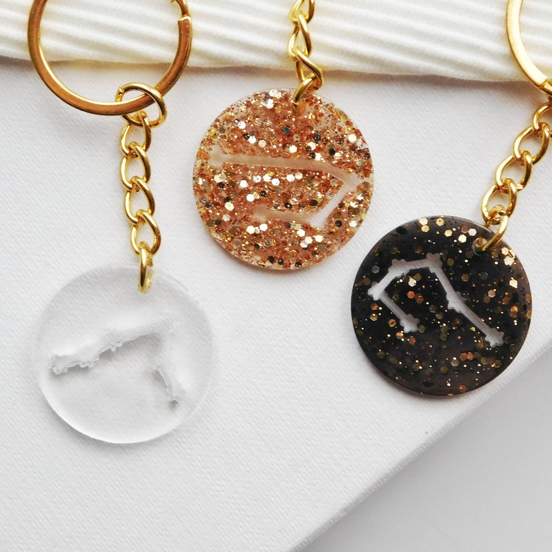 Zodiac Sign Keychain - Etsy