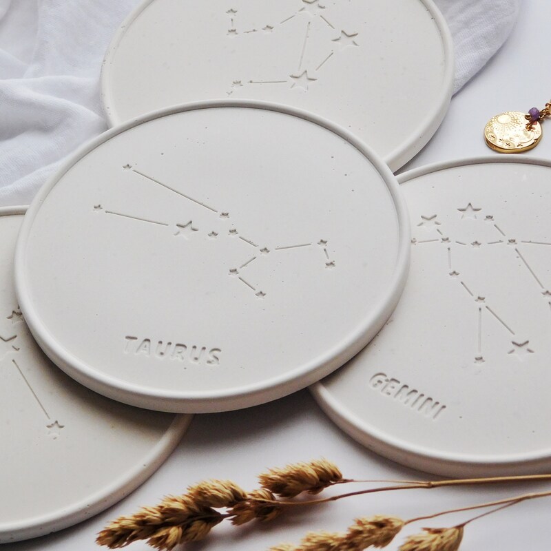 Zodiac Coaster - Etsy