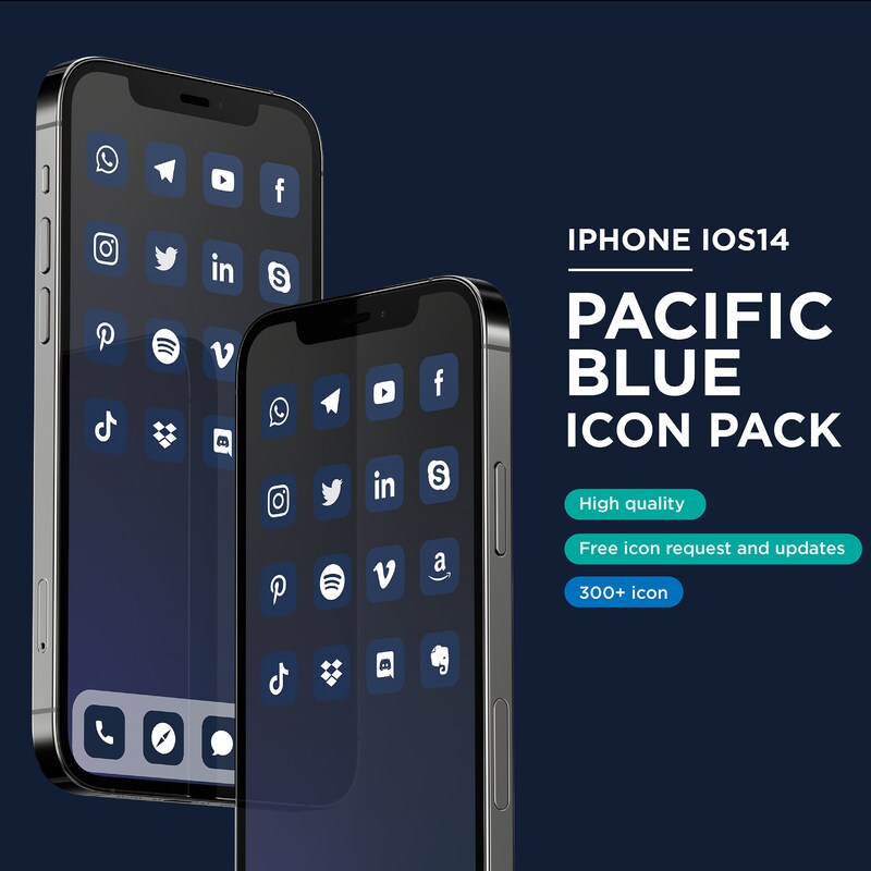Ios 14 Icons Blue - Etsy