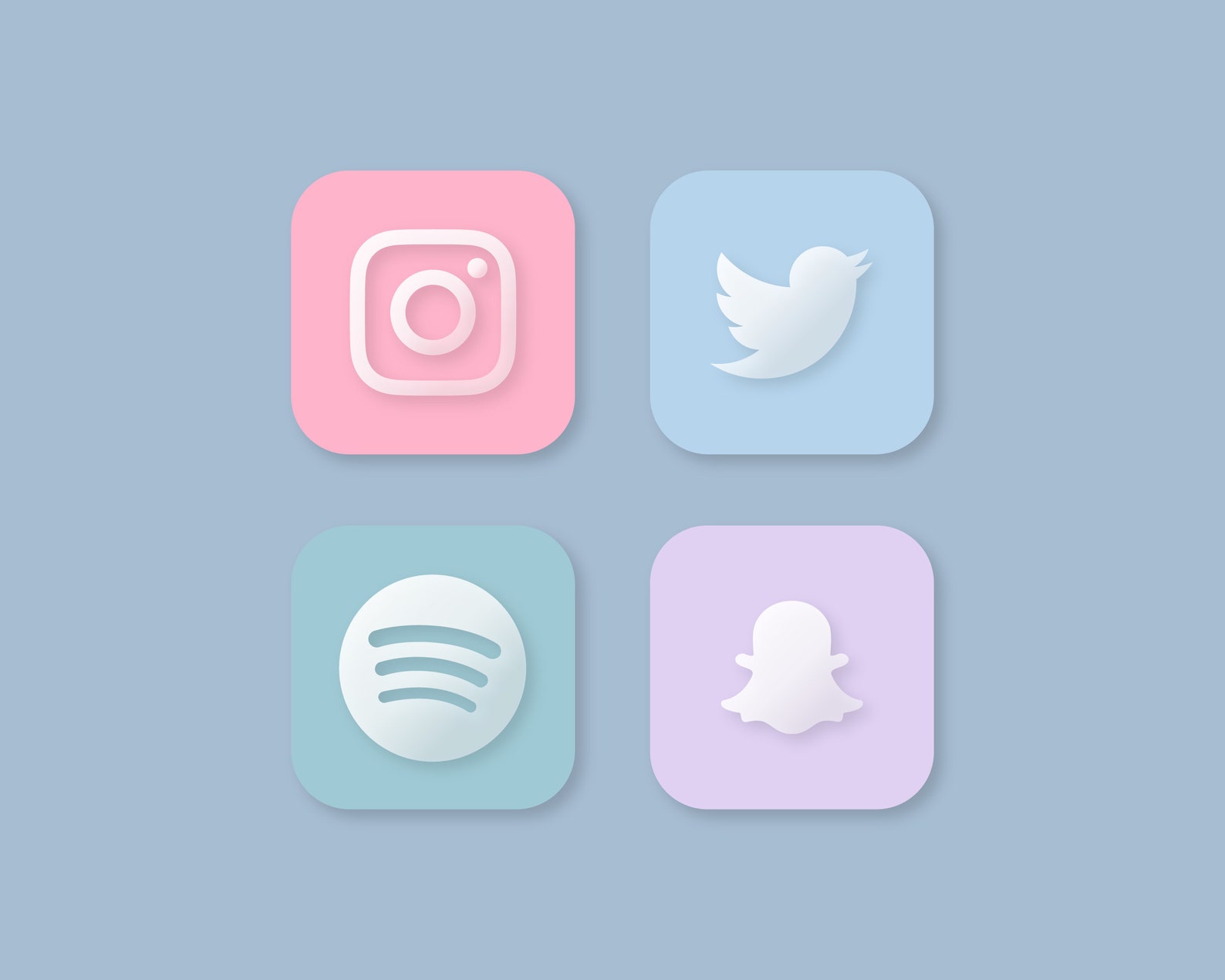 4 Color Aesthetic Pastel Ios14 Icon Pack Social Media Phone - Etsy